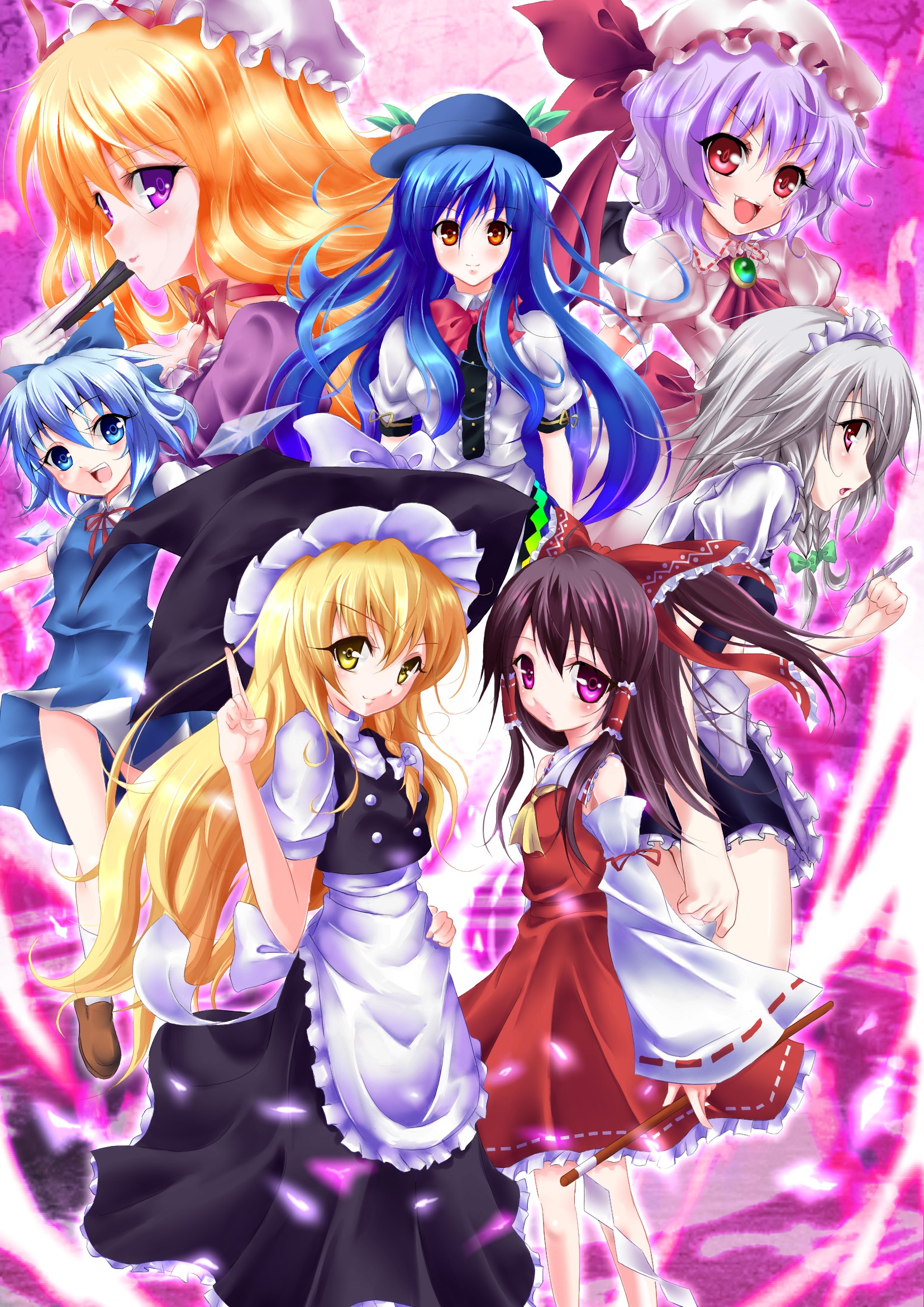 kujou ichiso touhou cirno hakurei reimu hinanawi tenshi izayoi sakuya kirisame marisa remilia ...